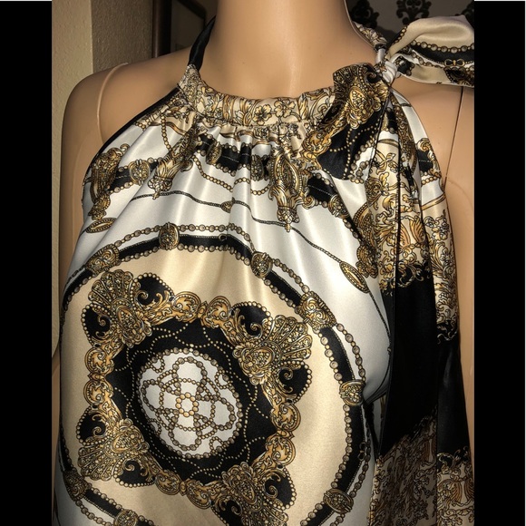 Metaphor | Tops | Metaphor Black White Gold Royal Chain Theme | Poshmark